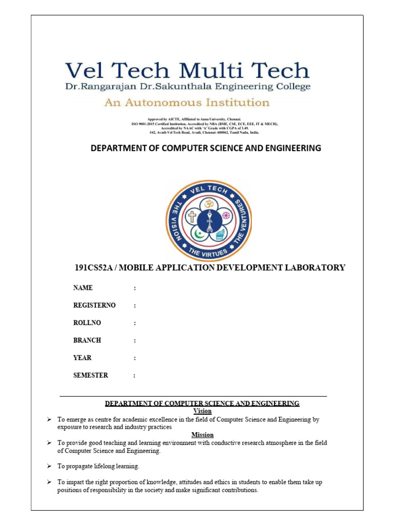 MAD LAB RECORD - FINAL | PDF | Engineering | Computer Science