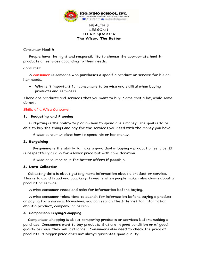 Quarter 3 Lesson 1 Pdf Prices Marketing