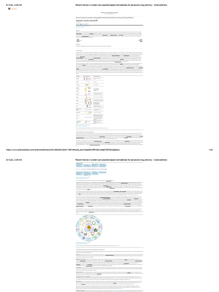Recent Trends in Protein and Peptide-Based Biomaterials For Advanced ...