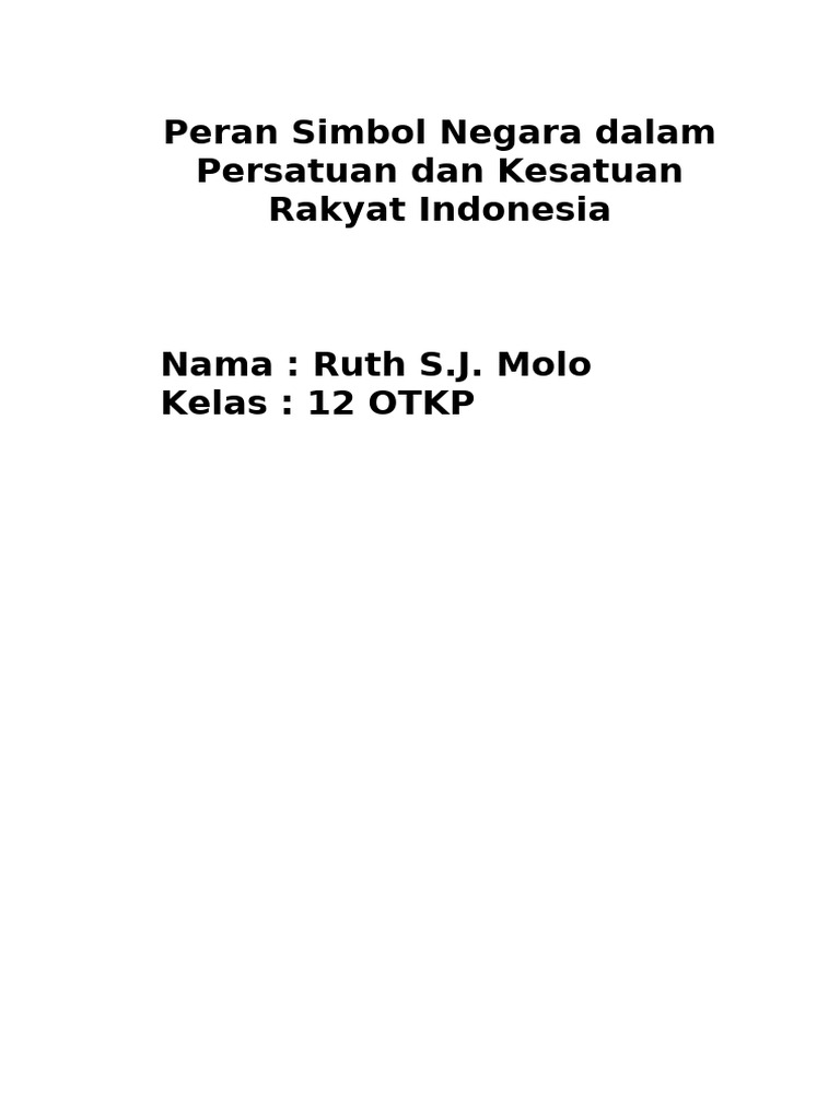 Simbol Negara dan Persatuan Indonesia | PDF
