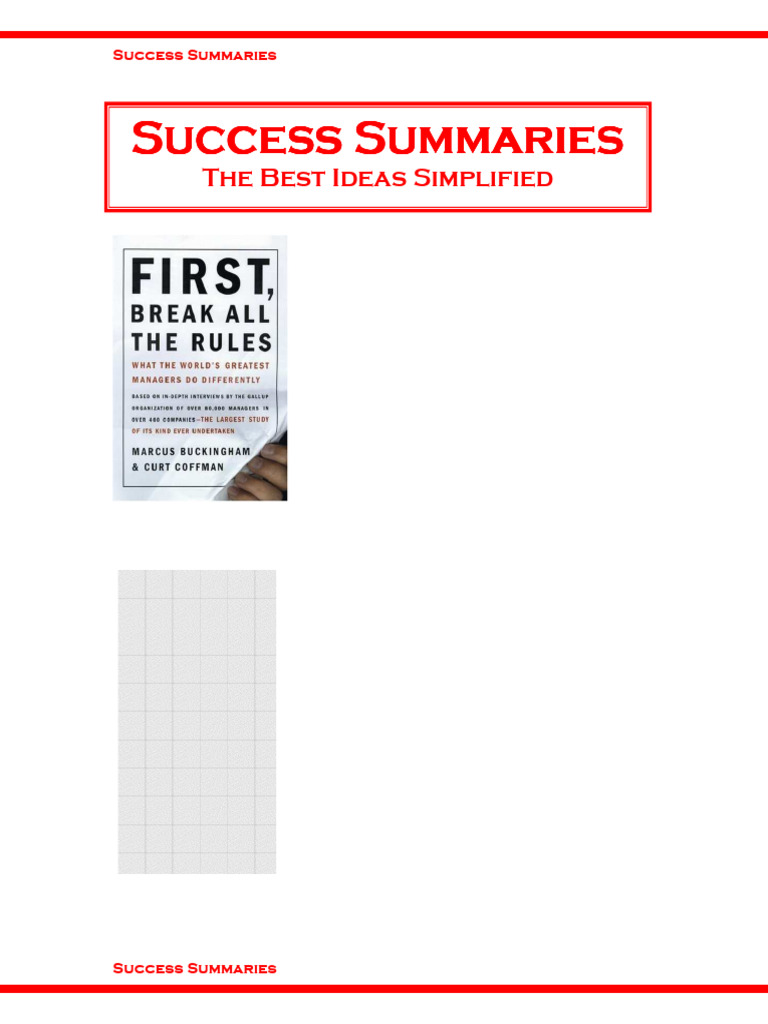 First, break all the rules | PDF | Employment | Employee Retention