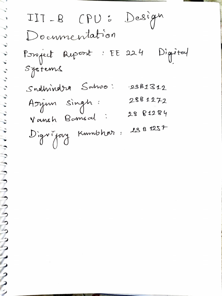 Ee224 Cpu Documentation | PDF