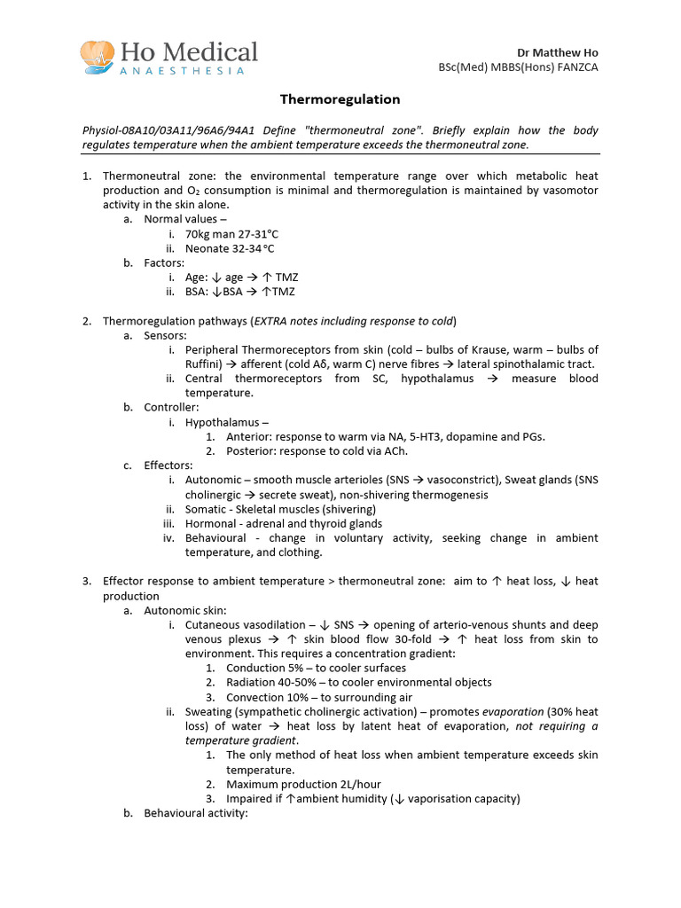 Thermoregulation Pdf Thermoregulation Heat Transfer
