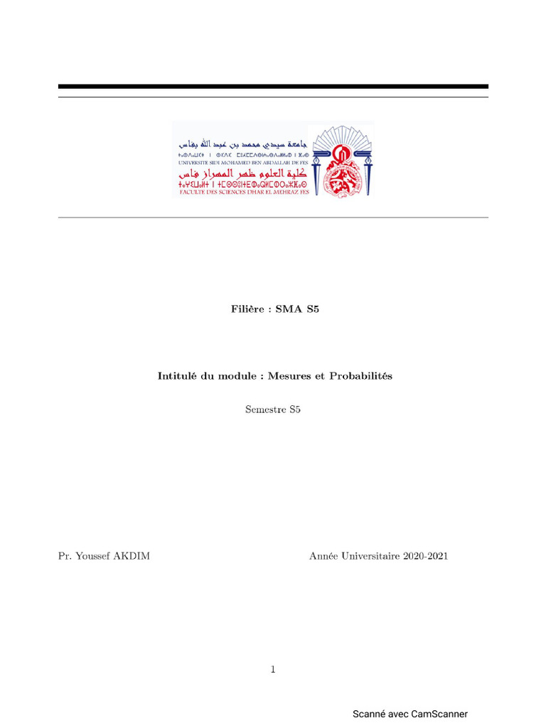 Cours de Mesure Et Proba | PDF