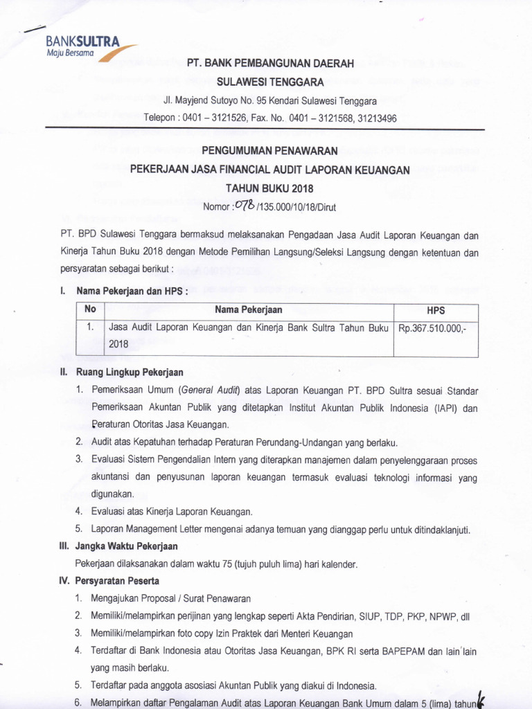 Jasa Audit 2018 | PDF