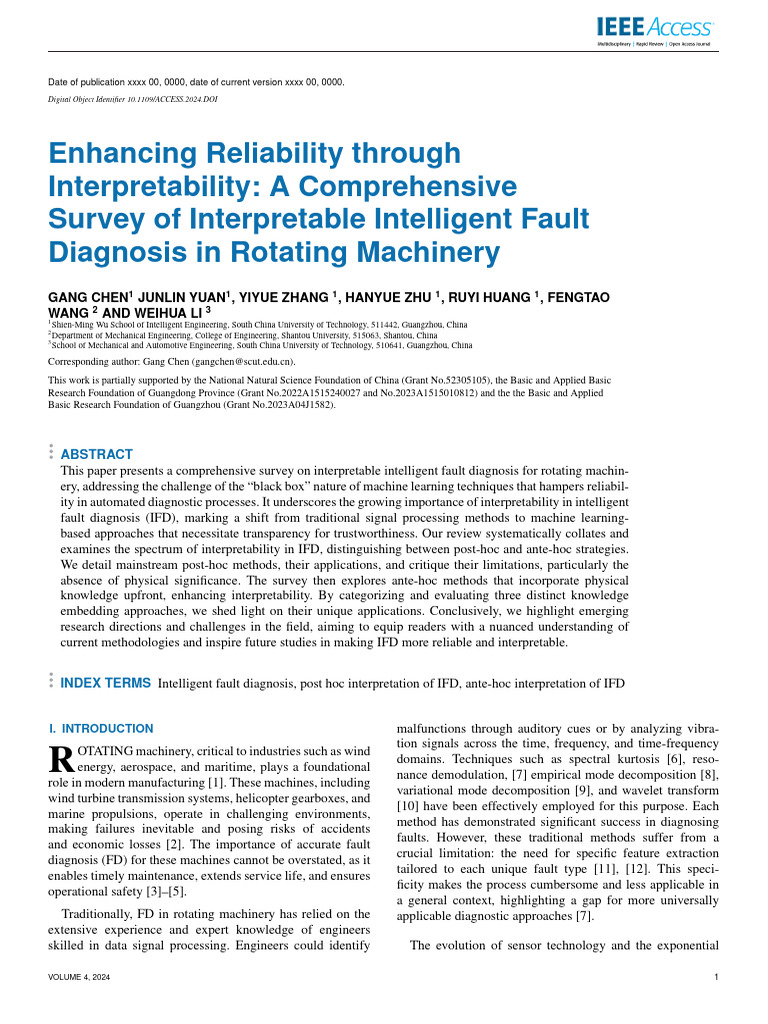 Enhancing Reliability through Interpretability-- A Comprehensive Survey of Interpretable ...