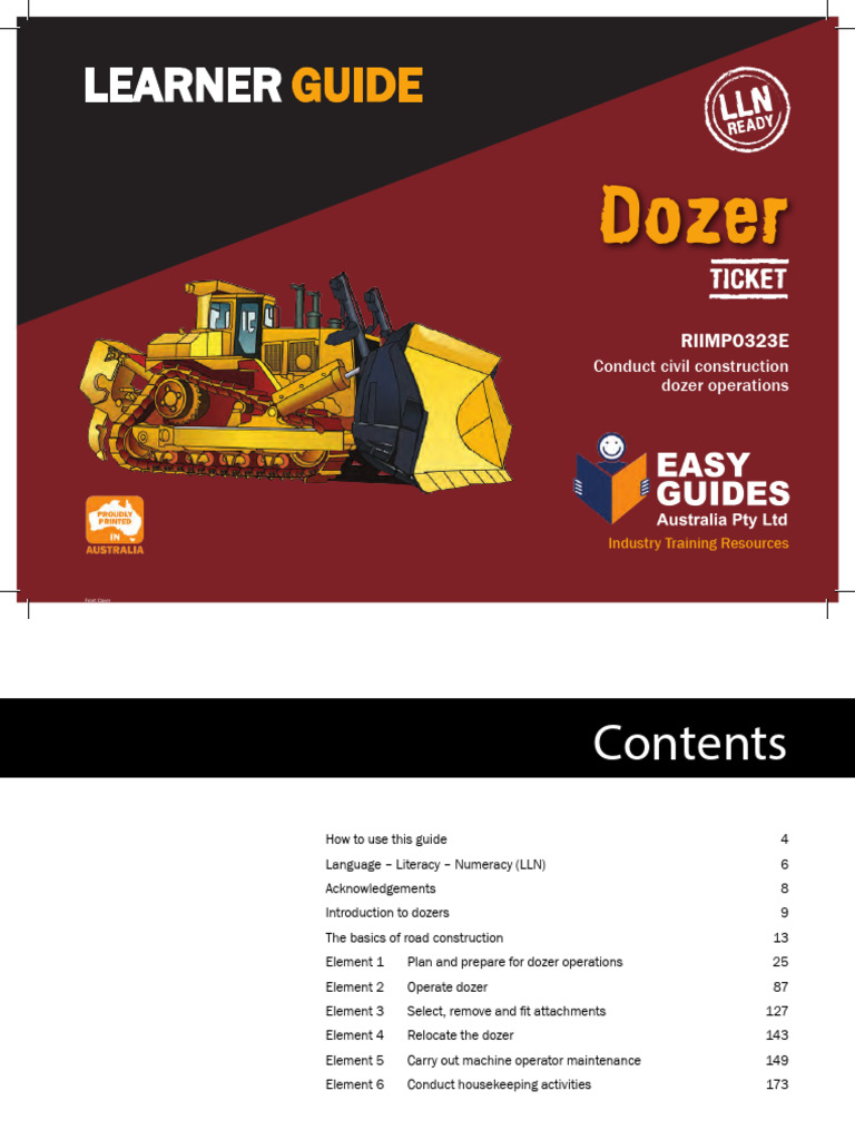 BULLDOZER Learner - Guide - Dozer - Sample-1 | PDF | Oxide | Exhaust Gas