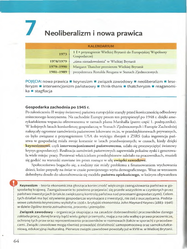 7 Neoliberalizm I Nowa Prawica | PDF