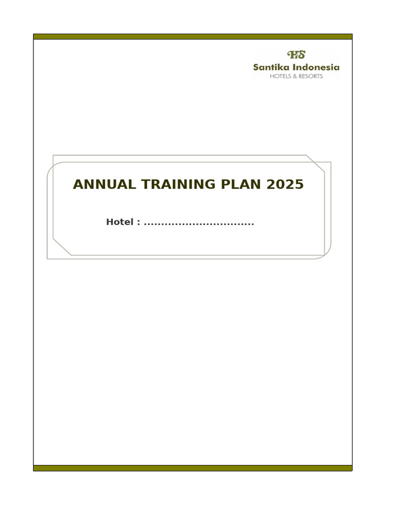 Format Annual Training Plan 2025 - Amaris | PDF