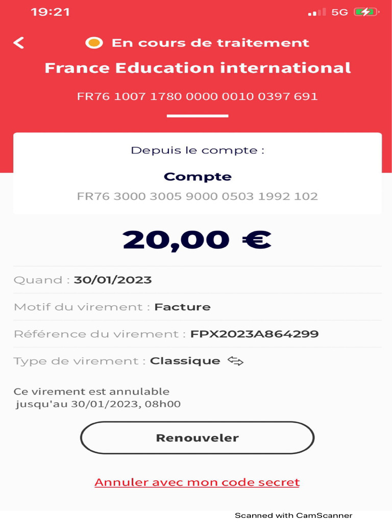 Preuve de Virement | PDF