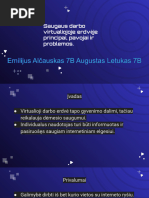 Saugaus Darbo Virtualiojoje Erdveje Principai, Pavojai Ir | PDF