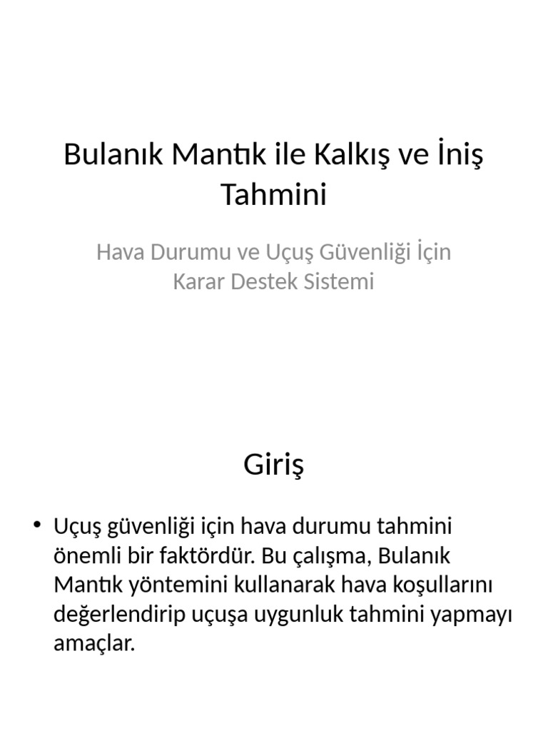 Bulanik Mantik Sunumu | PDF