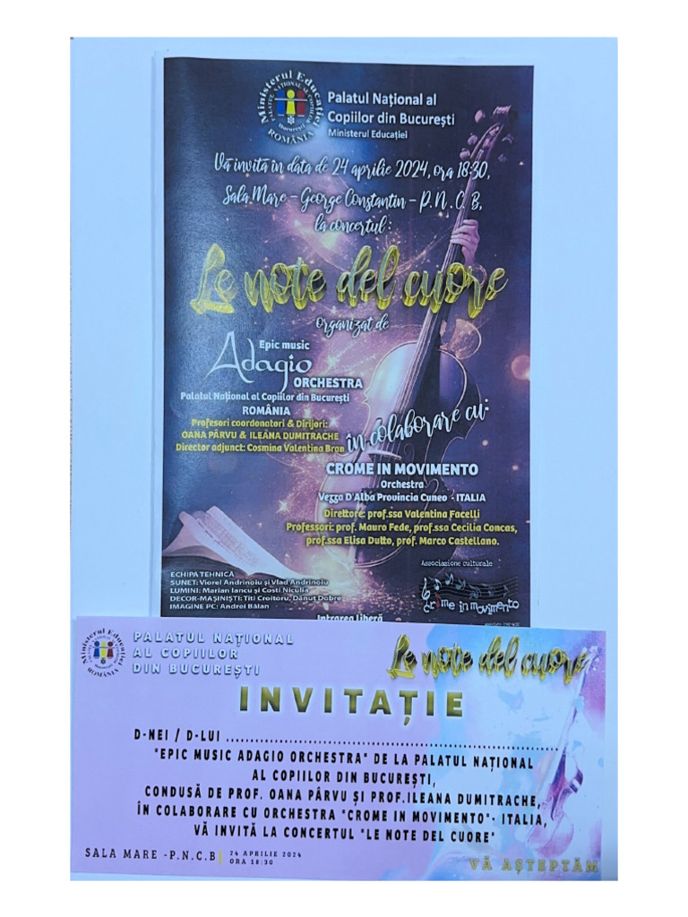Invitatie Adagio | PDF