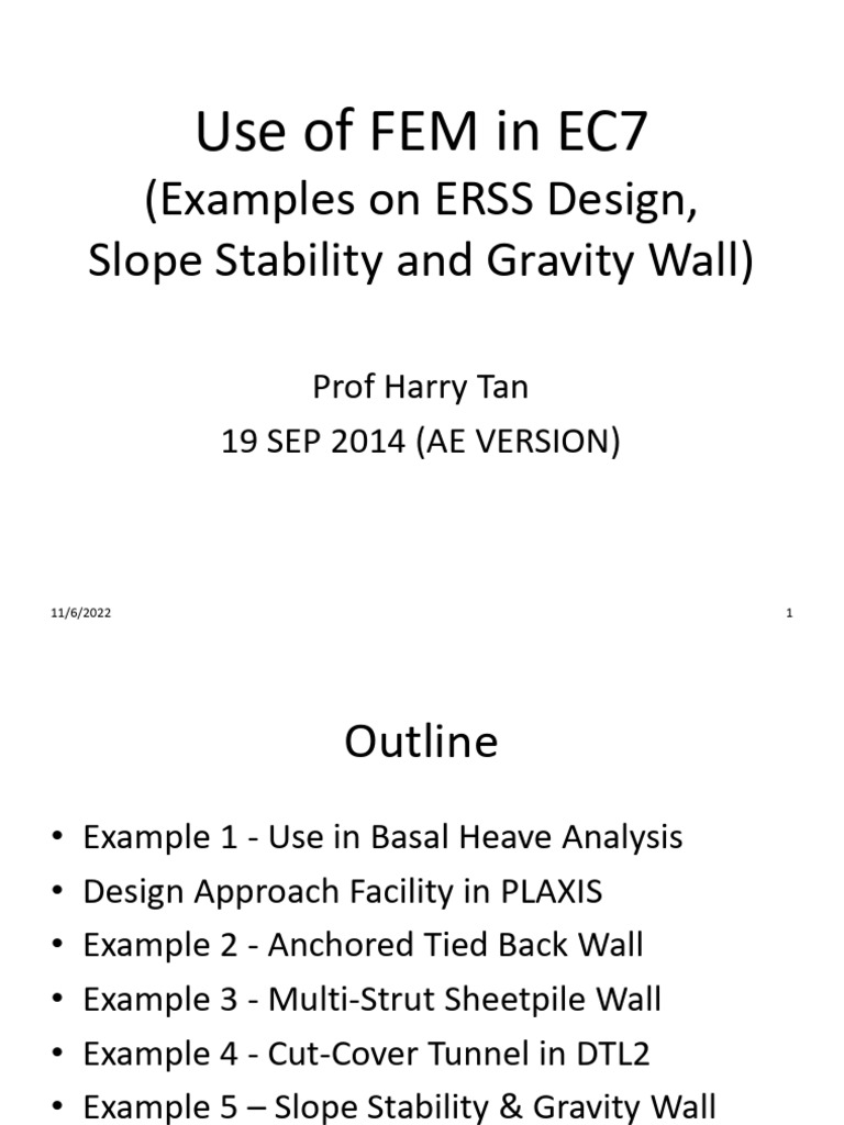 2015-03-26 - Prof Harry On Example Use of FEM in EC7 (AE VERSION) | PDF ...