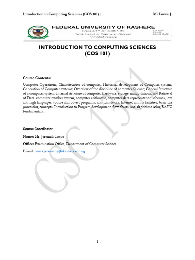 Cos 101 function of operating system | PDF | Computer Data Storage ... Cos 101 function of operating system | PDF | Computer Data Storage ...