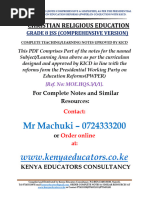 Grade 6 CRE Comprehensive Notes PDF | PDF