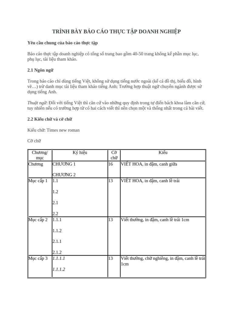 Trình Bày Báo Cáo TTDN | PDF