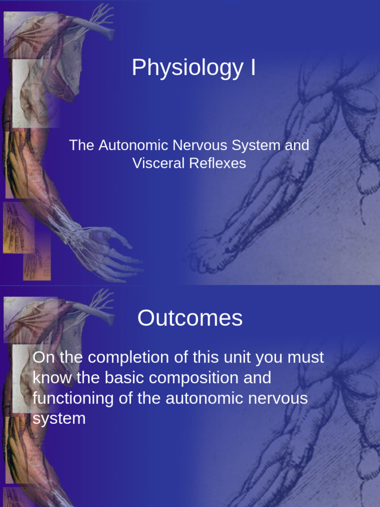 Unit 6 - The Autonomic Nervous System and Visceral Reflexes | PDF | Autonomic Nervous System ...