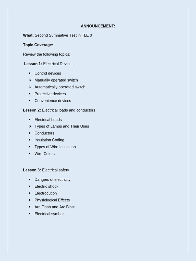 TLE 9- Topic Coverage- 2nd Summative Test (1) | PDF