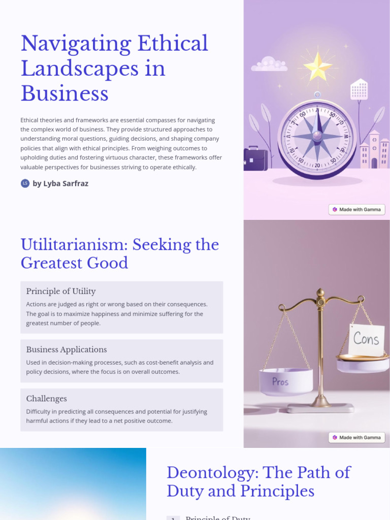 Navigating Ethical Lanscape in Lanscape in Business Week 11 | PDF ...