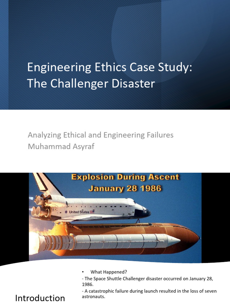 Challenger Disaster Case Study Presentation | PDF | Space Shuttle ...