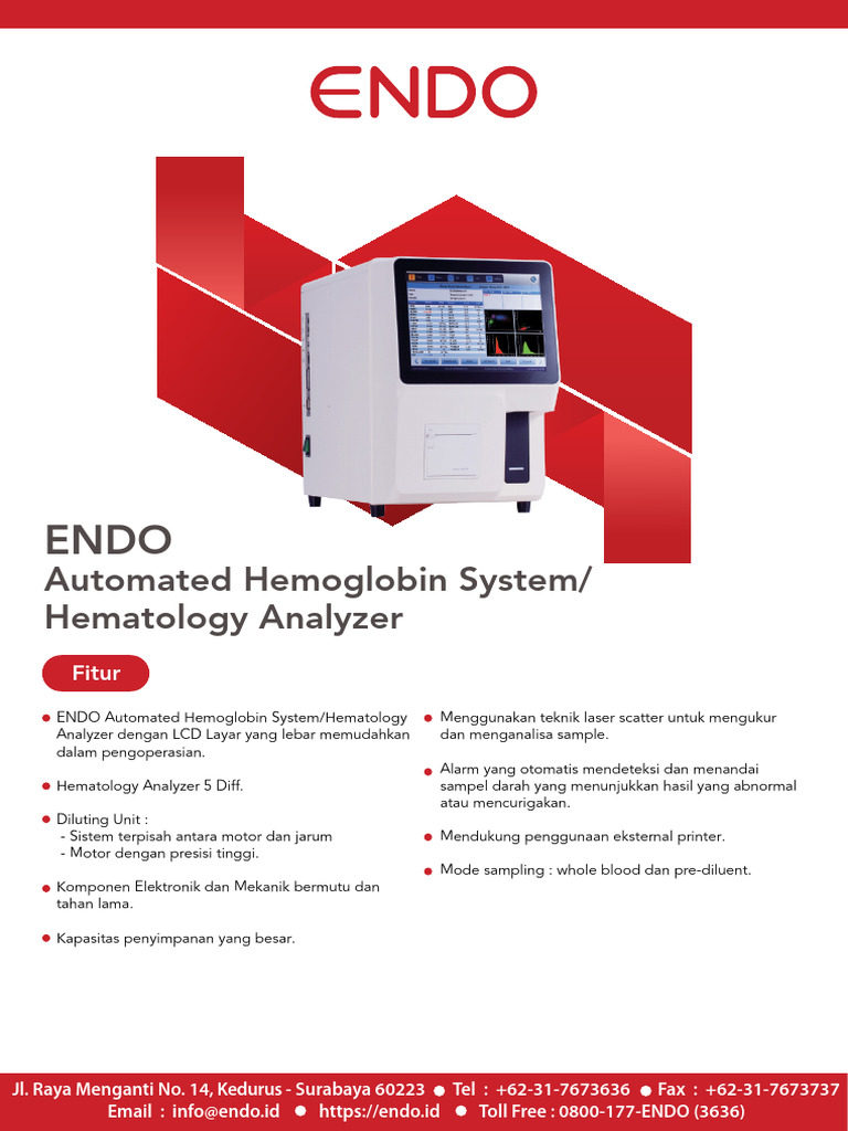 ENDO, Automated Hematology Analyzer, EI - HA | PDF