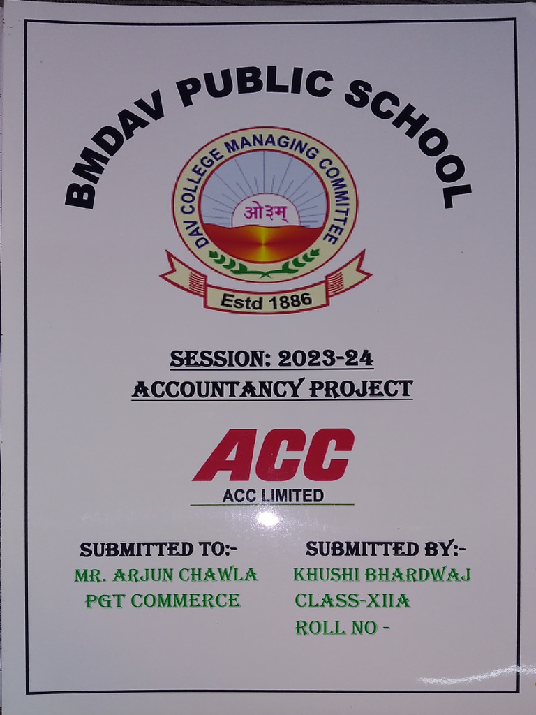 Accounts ACC Project | PDF