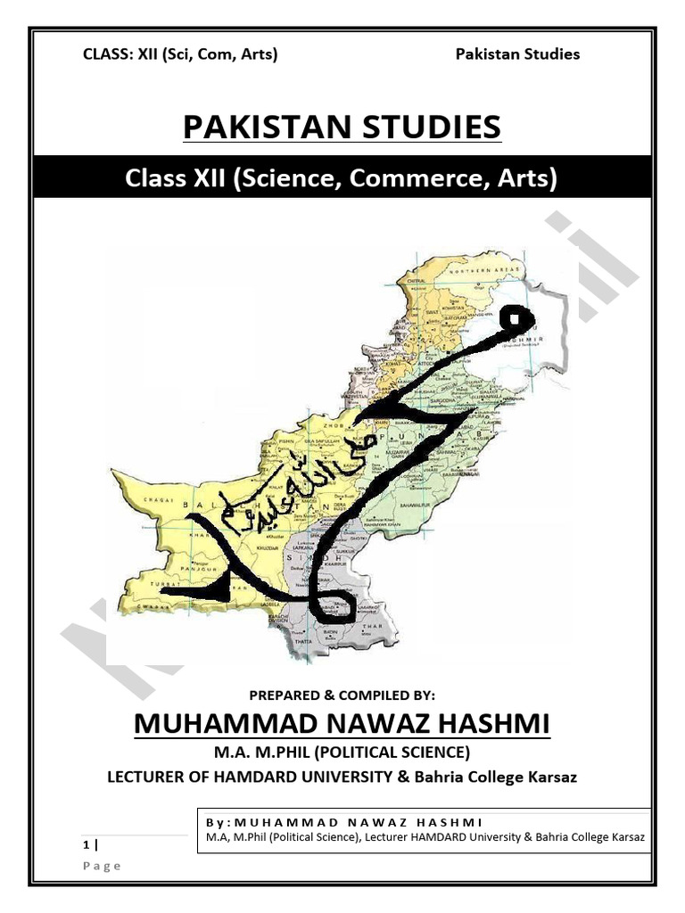 Pak Studies XII by Nawaz Hashmi | PDF | Muhammad Ali Jinnah | Two ...