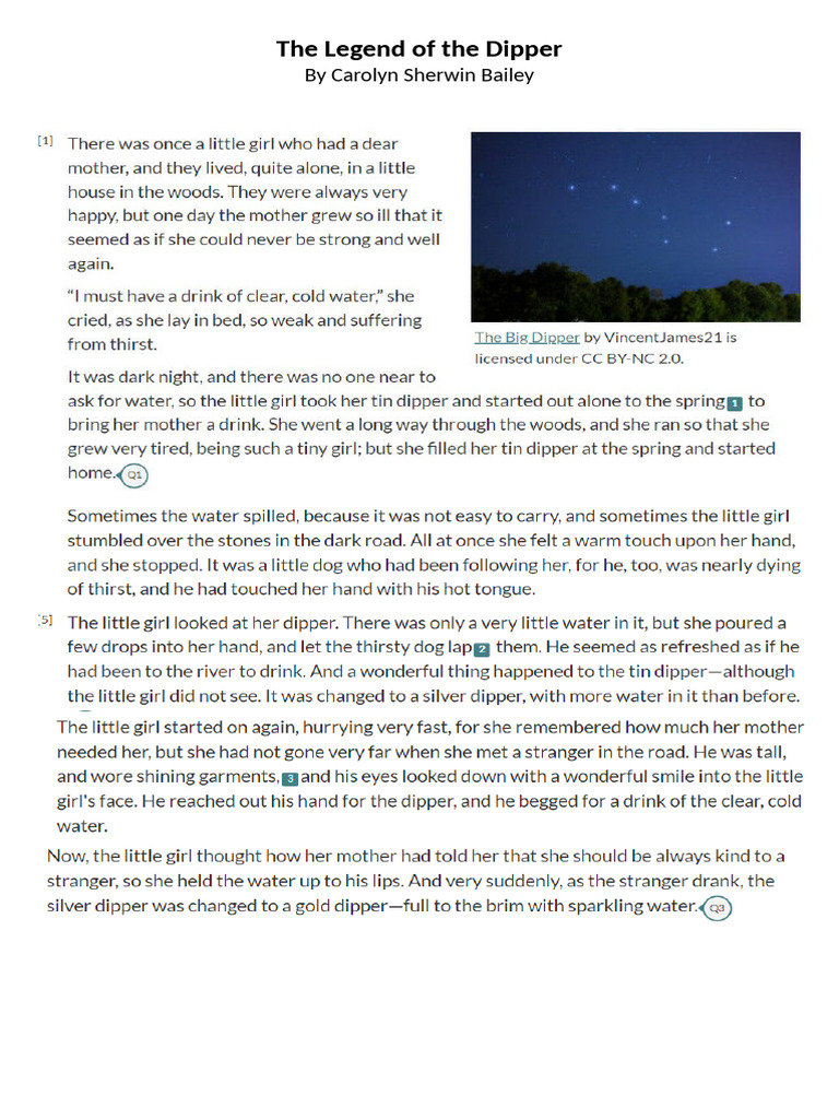 The Legend of the Dipper | PDF