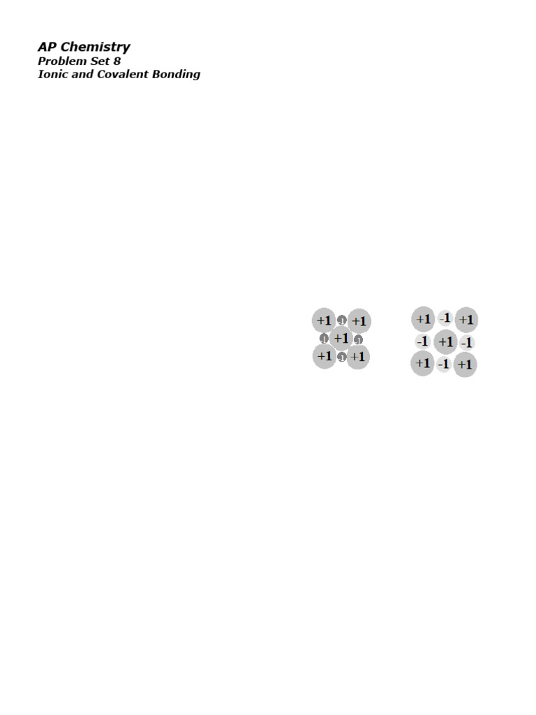 problem-set-8-ionic-and-covalent-bonding | PDF | Ionic Bonding ... problem-set-8-ionic-and-covalent-bonding | PDF | Ionic Bonding ...