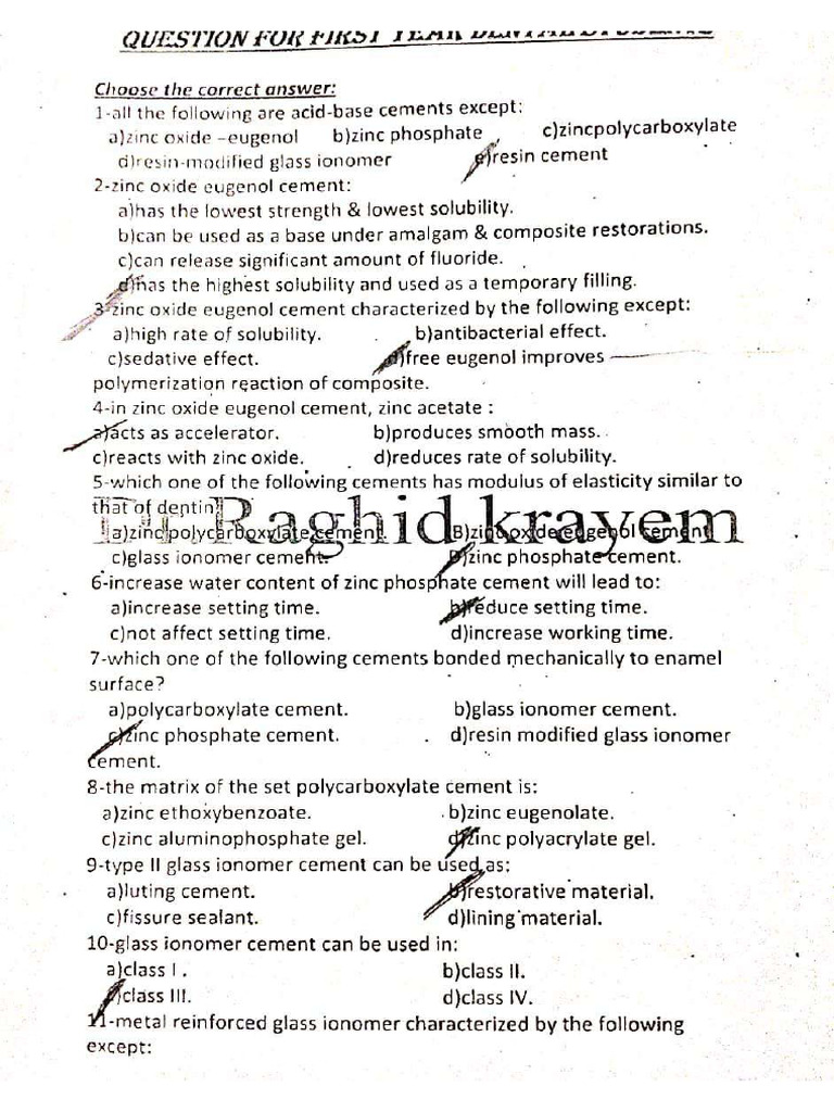 DR Raghid Mcqs | PDF