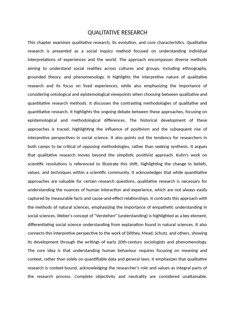 Qualitative Research | PDF | Qualitative Research | Methodology