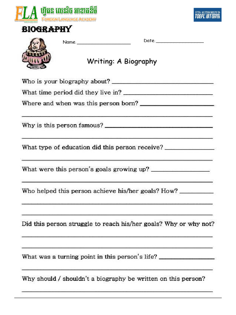 Writing a biography | PDF