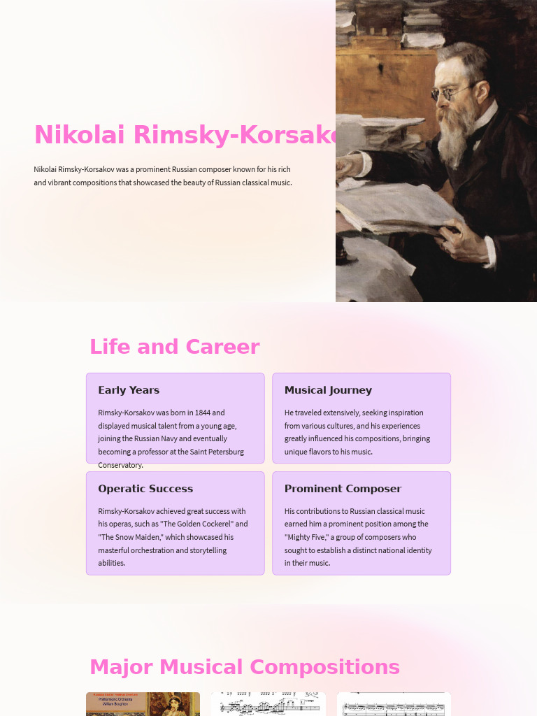 Nikolai Rimsky Korsakov | PDF | Performing Arts | Classical Music