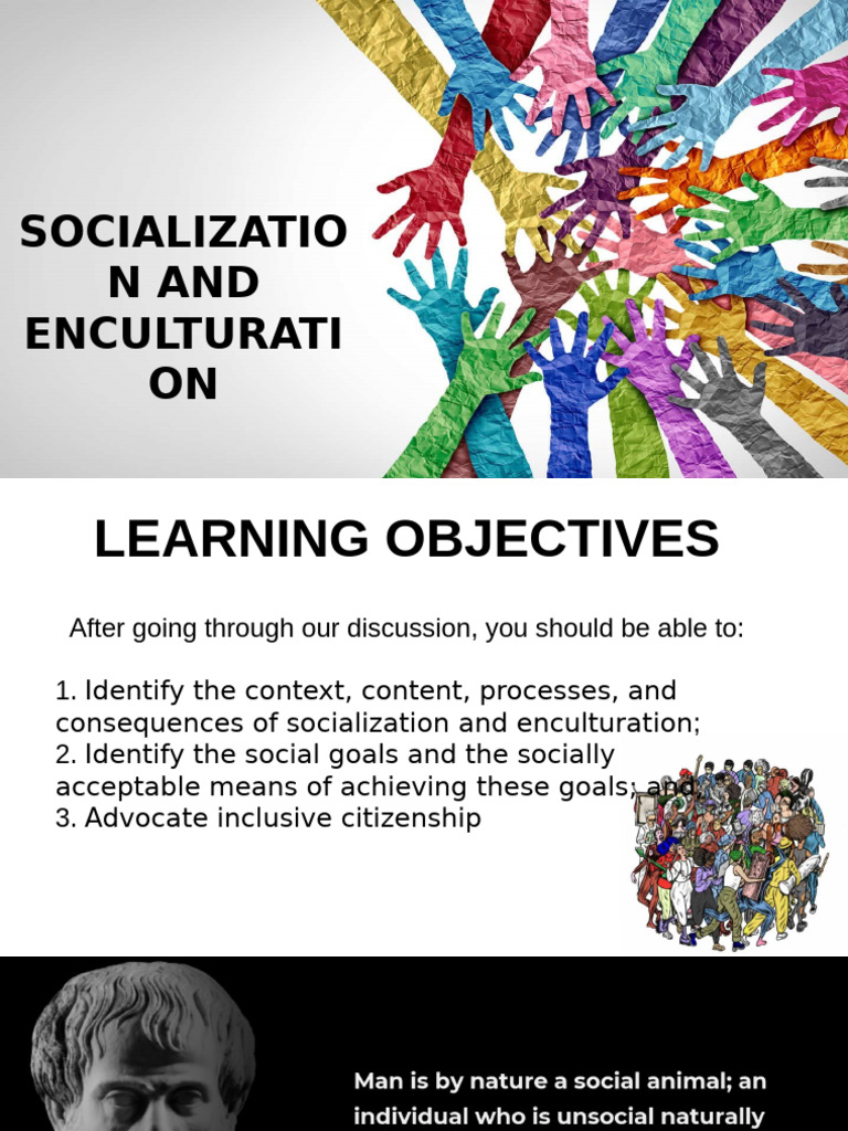 UCSP-MIDTERM-W9-10 SOCIALIZATION AND ENCULTURATION - Revised | PDF ...