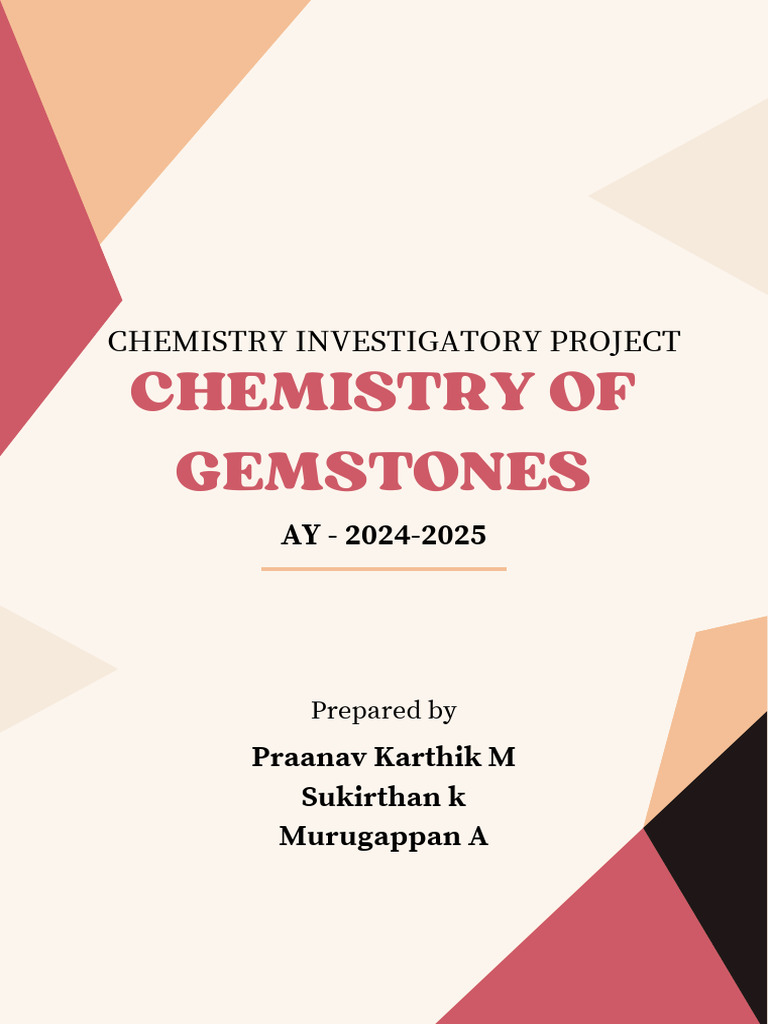 Chemistry Project | PDF | Gemstone | Crystal