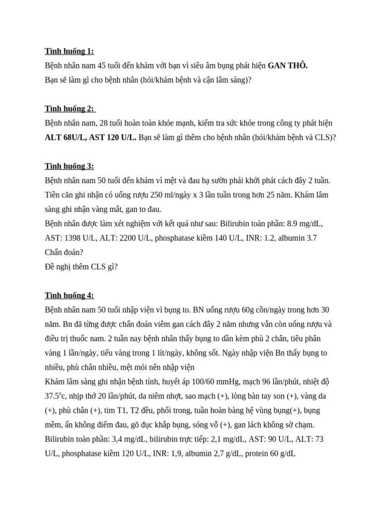 CLS He 2024 - Tinh Huong Lam Sang | PDF