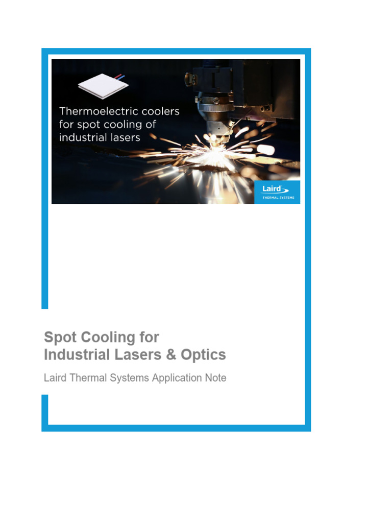 Spot Cooling for Industrial Lasers | PDF | Laser | Soldering