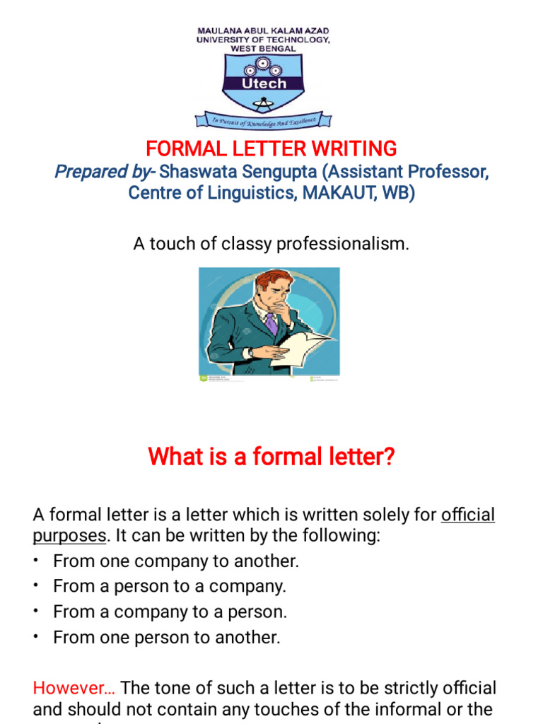FORMAL LETTER WRITING (Class4) | PDF