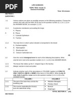 Gr.11 Topic Test Excretion | PDF | Kidney | Abdomen