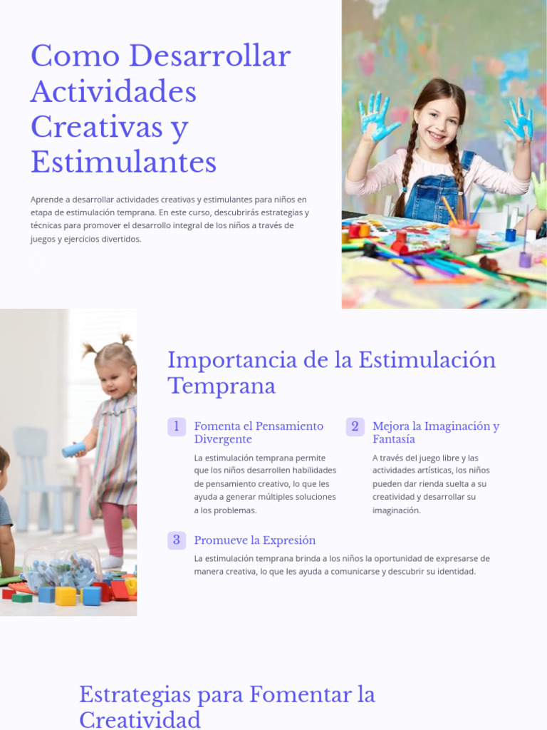 Estimulacion Temprana | PDF | Creatividad | Imaginación
