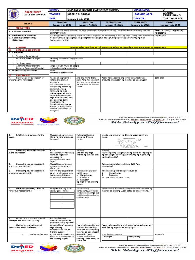 Dll-Arpan-3-Q3-Week-3 2024 | PDF