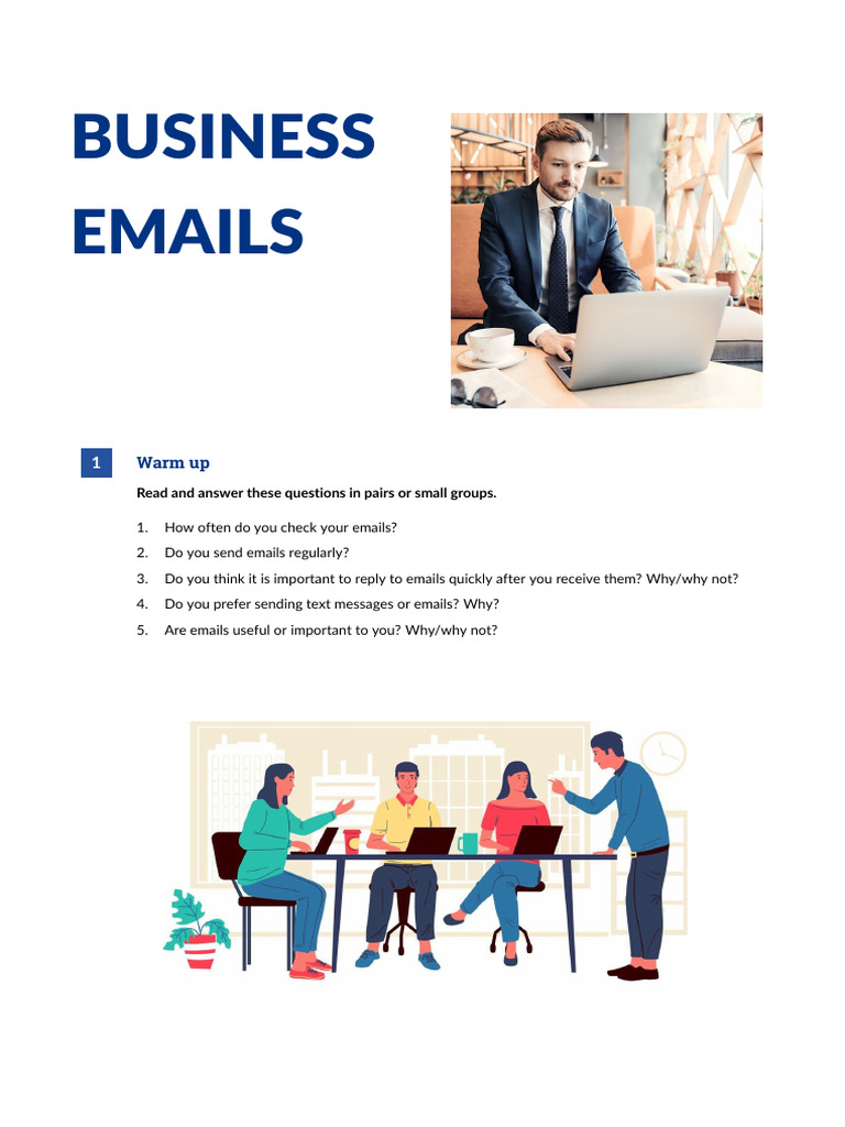 Business Emails Worksheet | PDF | Madam | Linguistics
