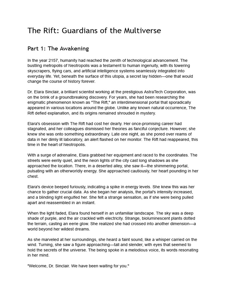 The Rift - Guardians of The Multiverse | PDF