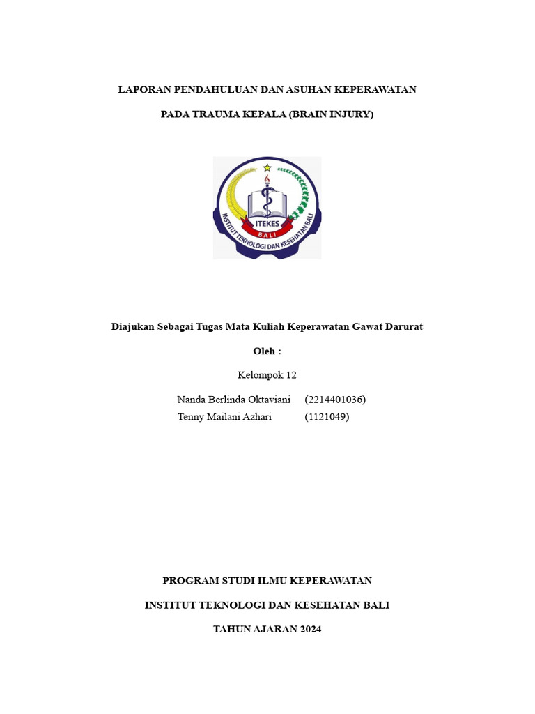 KLP 13 - Trauma Kepala (Brain Injury) | PDF