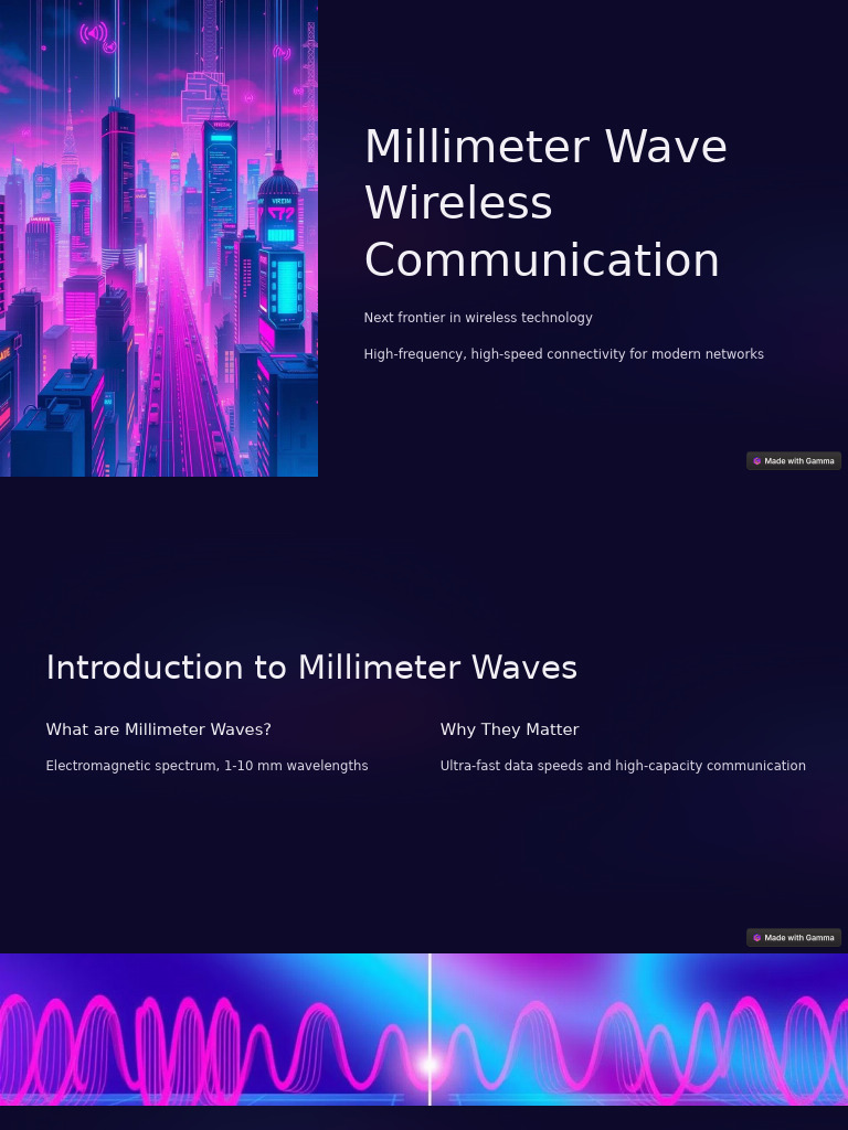Millimeter Wave Wireless Communication | PDF | Extremely High Frequency ...