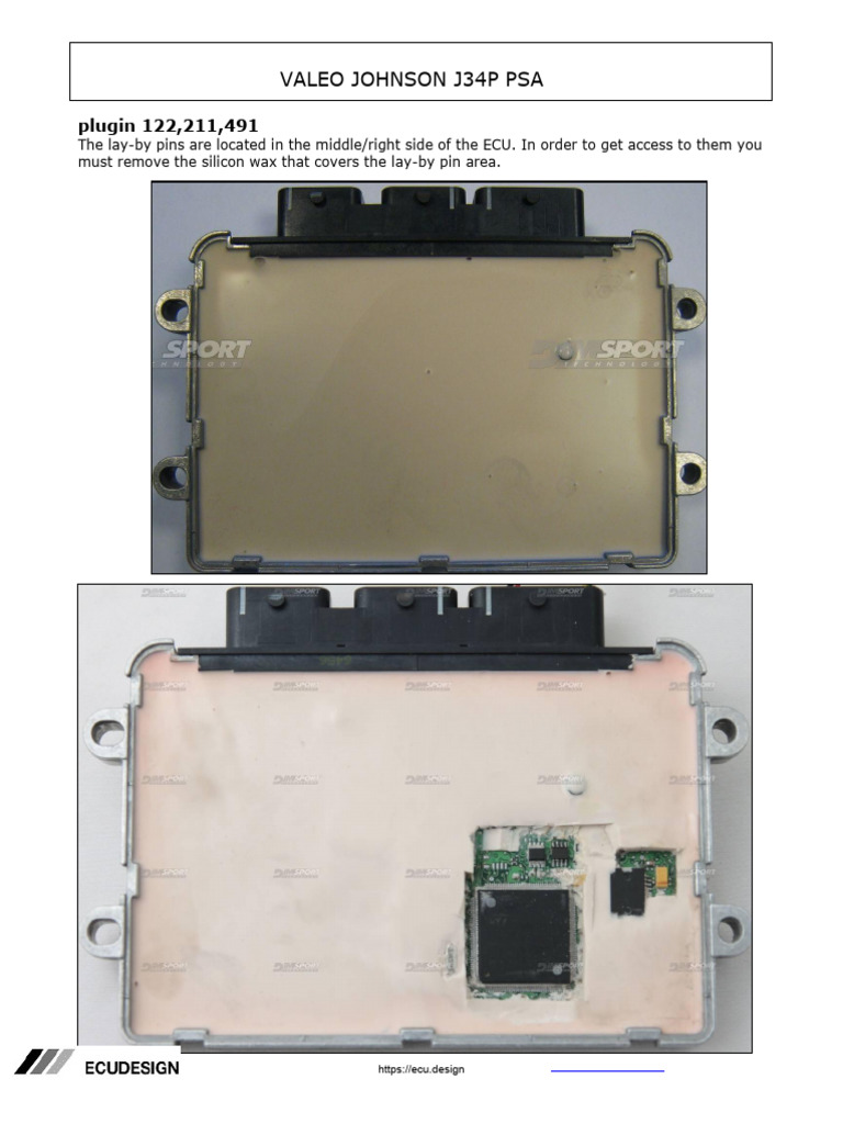 VALEO J34P PSA ECU Connection Guide | PDF