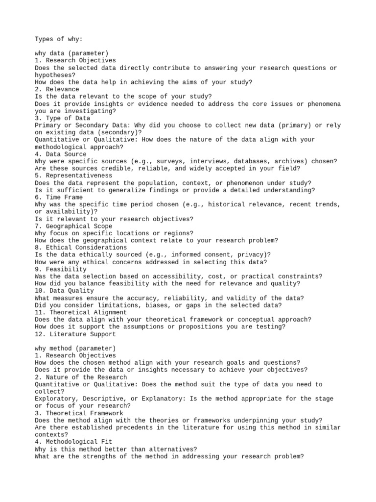 Thoughts On What, Why and How | PDF | Methodology | Data