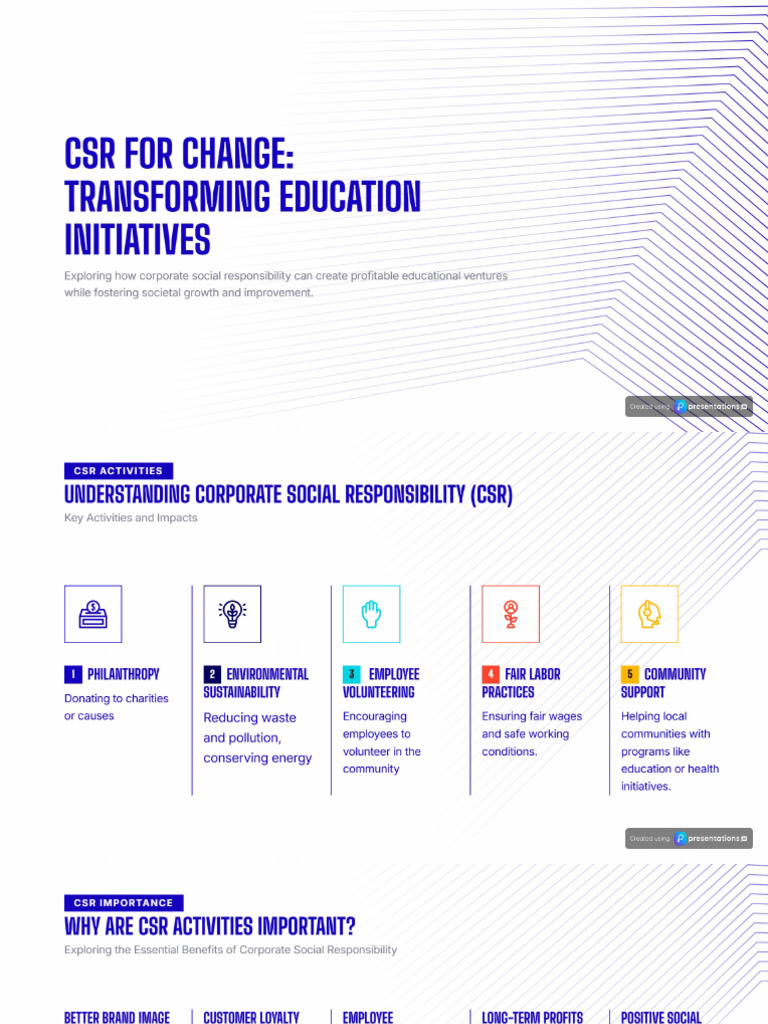 CSR For Change - Transforming Education Initiatives Into Profitable ...
