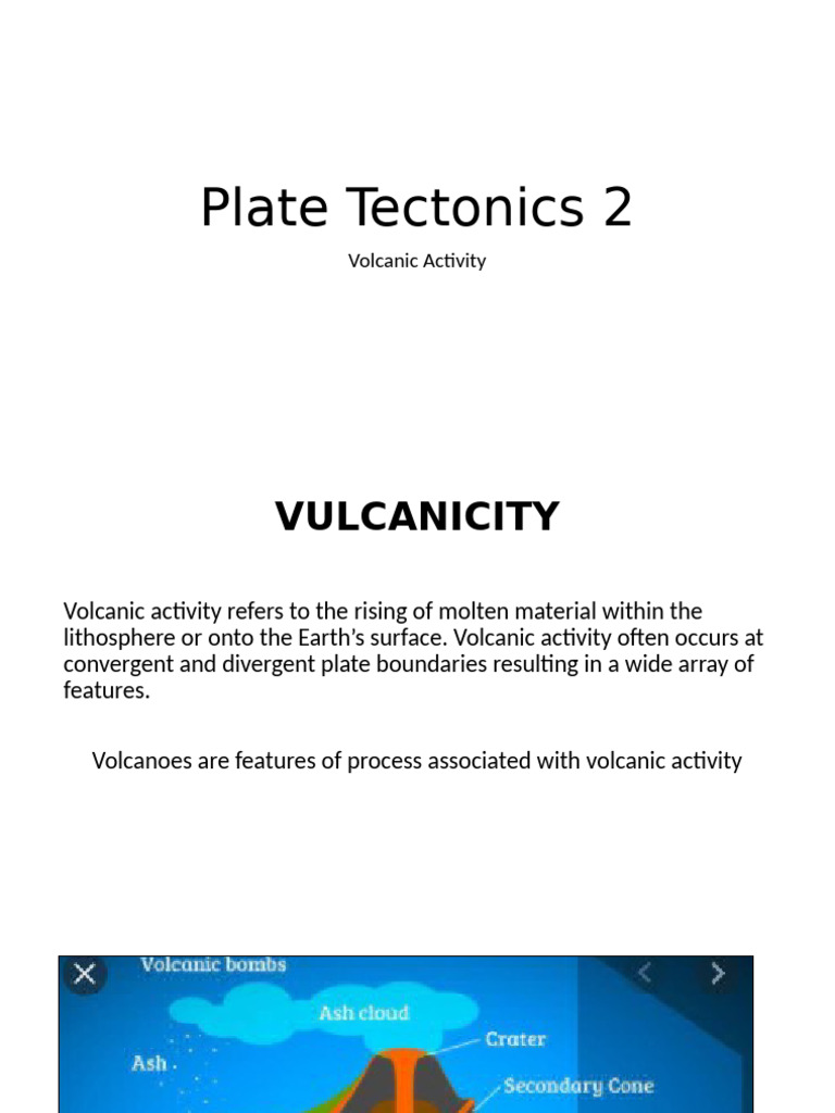 Plate Tectonics 2 Vulcanicity | PDF | Volcano | Lava